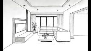 How to Draw a Kitchen in One Point Perspective: Easy Step-by-Step Guide ...