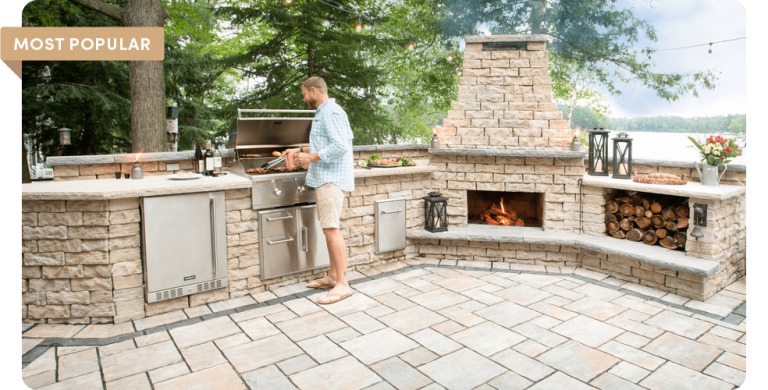 Outdoor Kitchen With Fireplace And Grill: Ultimate Backyard Upgrade ...
