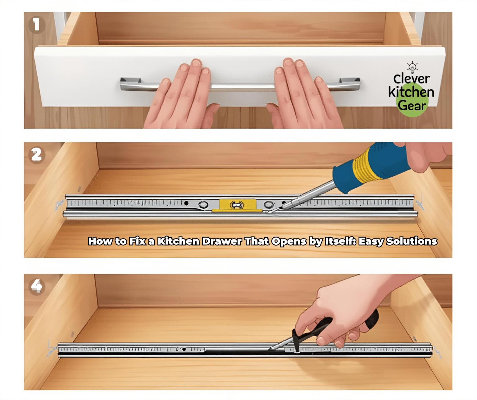 How to Fix a Kitchen Drawer That Opens by Itself: Easy Solutions - Kitchen